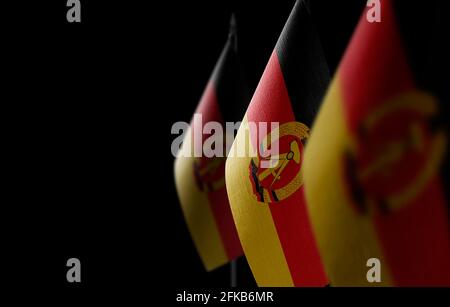 Small national flags of the DDR on a white background Stock Photo - Alamy