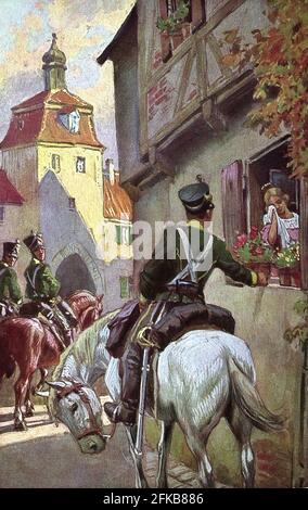Saxony Campaign: soldiers departing for war. 1813 Paris, Fondation ...