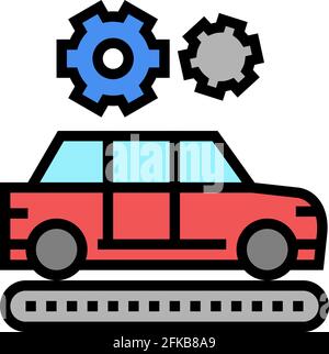 engine installing car color icon vector illustration Stock Vector Image ...