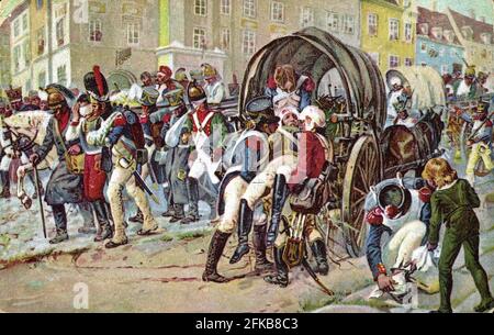 Retreat of Napoleon, Battle of Leipzig, 1813 Stock Photo - Alamy