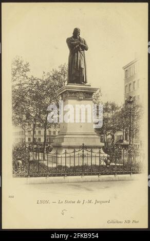 Statue of Joseph Marie Jacquard, inventor of the loom, Croix-Rousse ...