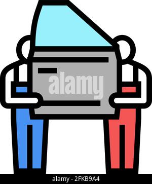 human work car factory icon doodle illustration Stock Vector Image ...
