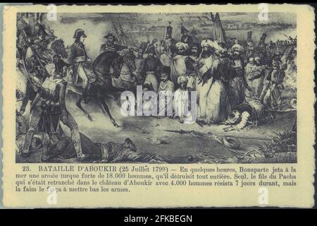 The Battle of Aboukir, 25 July 1799, (1921). Depiction of a battle ...