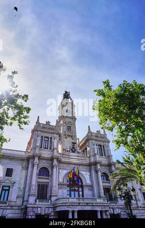 Close up of Valencia's City Hall in Spain Stock Photo - Alamy