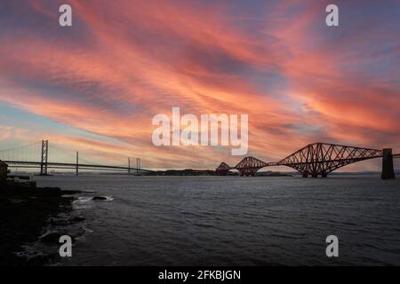 sunset over the fourth bridges Stock Photo - Alamy