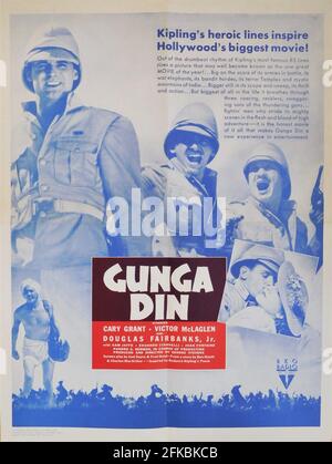 CARY GRANT SAM JAFFE VICTOR McLAGLEN and DOUGLAS FAIRBANKS Jr. in GUNGA ...