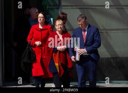Joe McCann's widow Anne McCann (centre) and family arriving for the ...