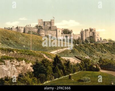 Dover Castle in Kent circa 1890-1900 Stock Photo - Alamy