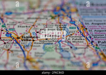 Palatka Florida USA Shown on a geography map or road map Stock Photo ...