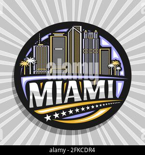 Miami skyline logo design illustration vector eps format , suitable for ...