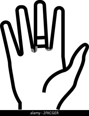 Contact Dermatitis icon Black line art vector in black and white ...
