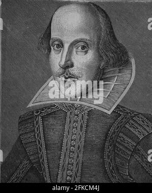 William Shakespeare, 1564 - 1616, an English playwright, poet and actor ...
