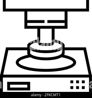 press equipment semiconductor manufacturing icon doodle illustration ...