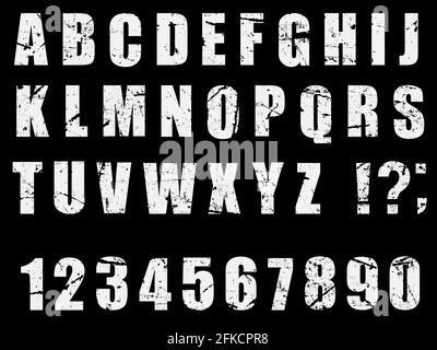 Grunge Distress Ink Splash Letters. Dirty Texture Letter Font. Alphabet ...