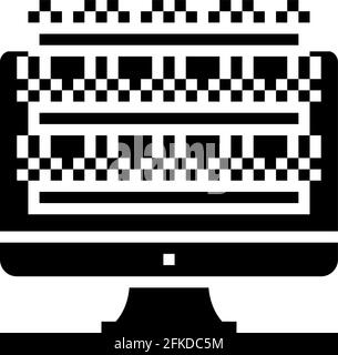 testing semiconductor manufacturing glyph icon vector illustration ...