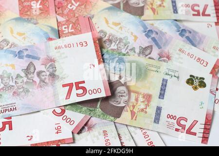 Abstract Random Layout Photo Rupiah Paper Money, 10000, 50000, 100000 ...