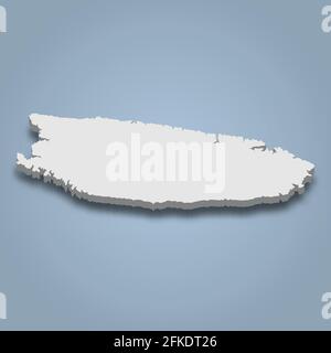 Brac island map in Croatia. Simple outline. Vector hand drawn ...