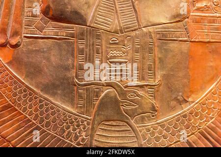 The crook (heka) and flail (nekhakha) from King Tutankhamen's tomb ...