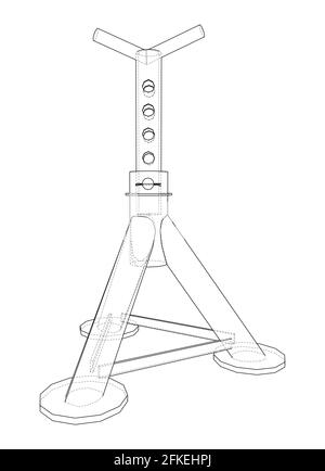 Axle stand isolated. Vector Stock Vector Image & Art - Alamy