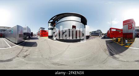 360° view of Formula One Paddock - Alamy