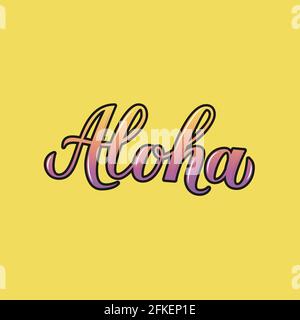 Hawaii vintage 3d vector lettering. Retro bold font, typeface. Pop art ...