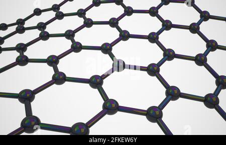 Graphene crystal lattice. 3D visualization Stock Photo - Alamy