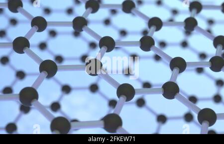 Graphene crystal lattice. 3D visualization Stock Photo - Alamy