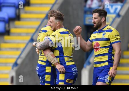 Josh Charnley (5) of Warrington Wolves in action during the game Stock ...