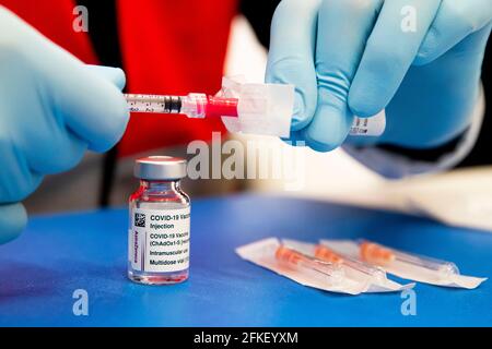 The Hague, The Netherlands. 1st May, 2021. Vaccination location at the ...