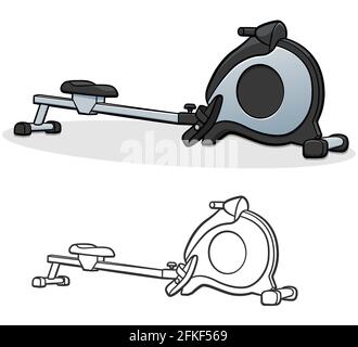 Rowing sport training vector icon symbol isolated on white background ...