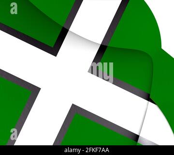 County flag of Devonshire Stock Photo - Alamy