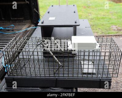 Floating smart mink trap and cage Stock Photo - Alamy