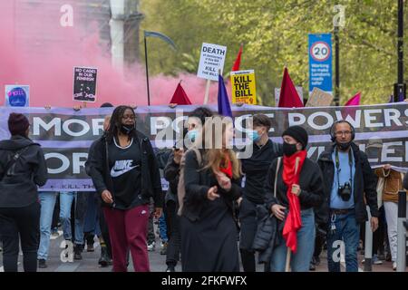 Demonstrators carry banners with slogans 'No to being condemned to ...