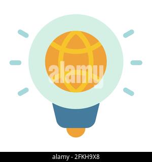 idea creative seo optimize single isolated icon with dash or dashed line style vector ...