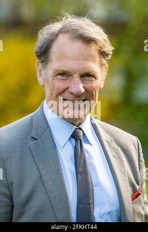 30 April 2021, Bavaria, Bad Füssing: Johannes Zwick (r), Chairman of ...
