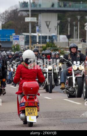 Scooter Rally Ride Out in Lancashire, UK July 2019. Morecambe Rides ...