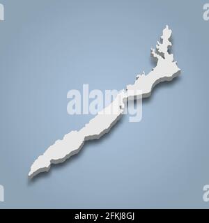 Palawan island map in Philippines. Simple outline. Vector hand drawn ...