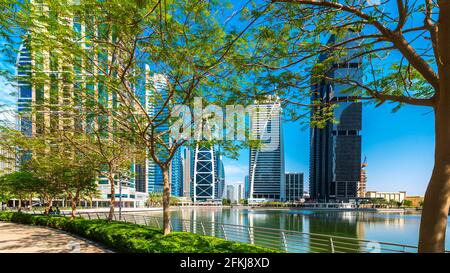 Dubai - Fascinating architecture of New Marina Stock Photo - Alamy