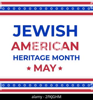 Jewish-American Heritage Month typography poster. Annual event in ...