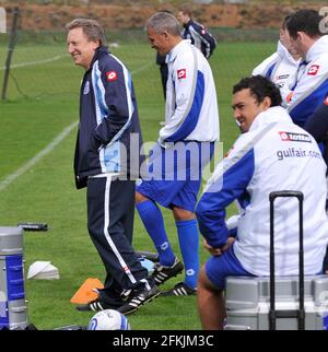 SHAUN DERRY of QPR. MANAGER NEIL WARNOCK AIN HIS OFFICE AT THE TRAINING ...