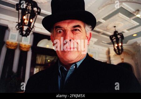 Ralph Steadman Cartoonist outside the St Ermine Hotel dressed as a ...
