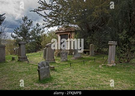 The 17th century Old Pentland Cemetery near Loanhead, Edinburgh ...