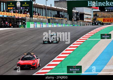 Mercedes' Valtteri Bottas behind the safety car during the 2018 British ...
