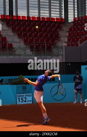 Pedro Martinez (SPA) vs Tommy Paul (US) during their match at the Mutua ...