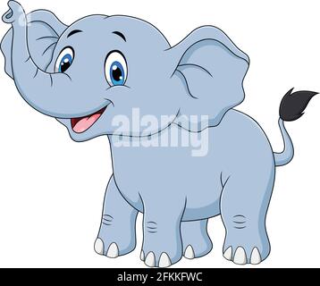cute cartoon elephant Stock Vector Image & Art - Alamy