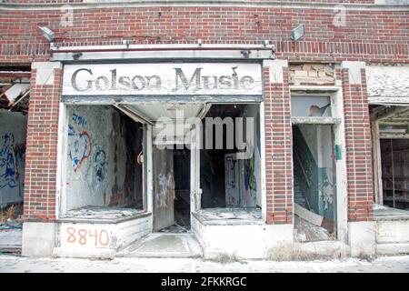 Ruins of the Lindenbaum Block, Detroit, MIchigan, USA Stock Photo - Alamy