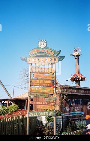 Paultons Park Sign, Ower, Romesy, Hampshire, England, United Kingdom ...