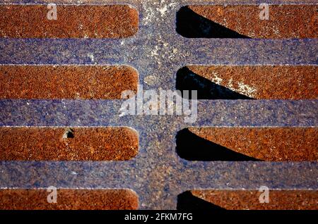 An iron grate constructed by East Jordan Iron Works is pictured ...