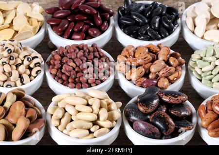 Various kinds of beans, bean, shell Stock Photo - Alamy