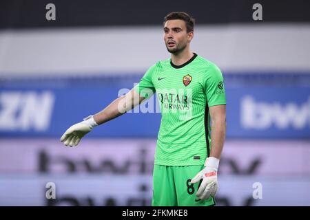 Genoa, Italy, 2nd May 2021. Federico Fazio of AS Roma makes his way to ...